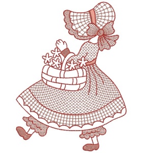 Redwork Sunbonnets | OregonPatchWorks