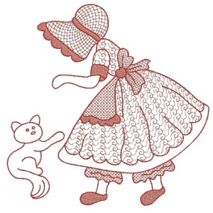 Redwork Sunbonnets | OregonPatchWorks