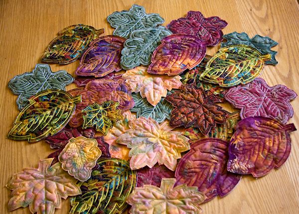 Frayed Leaf Mug Rugs | OregonPatchWorks