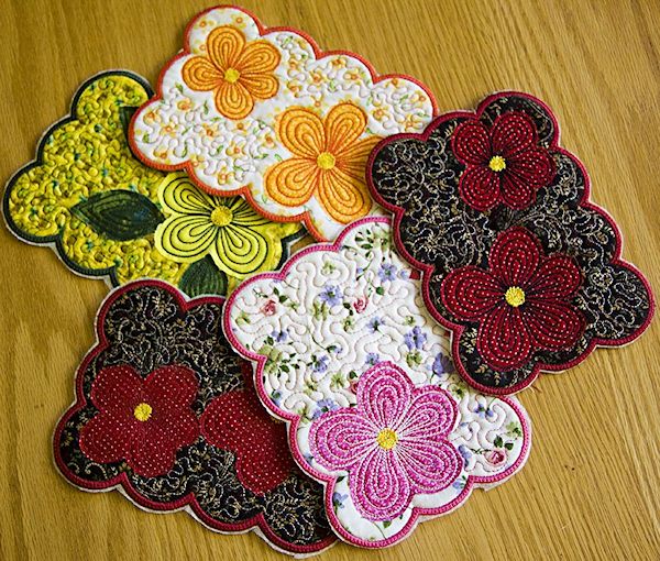 5x7 Floral Mug Rugs 1 | OregonPatchWorks