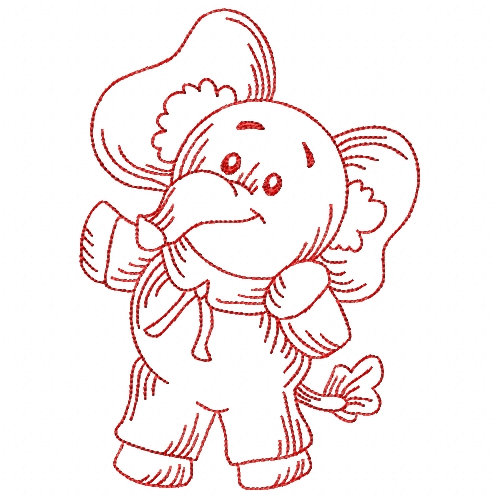 Redwork Baby Elephants | OregonPatchWorks