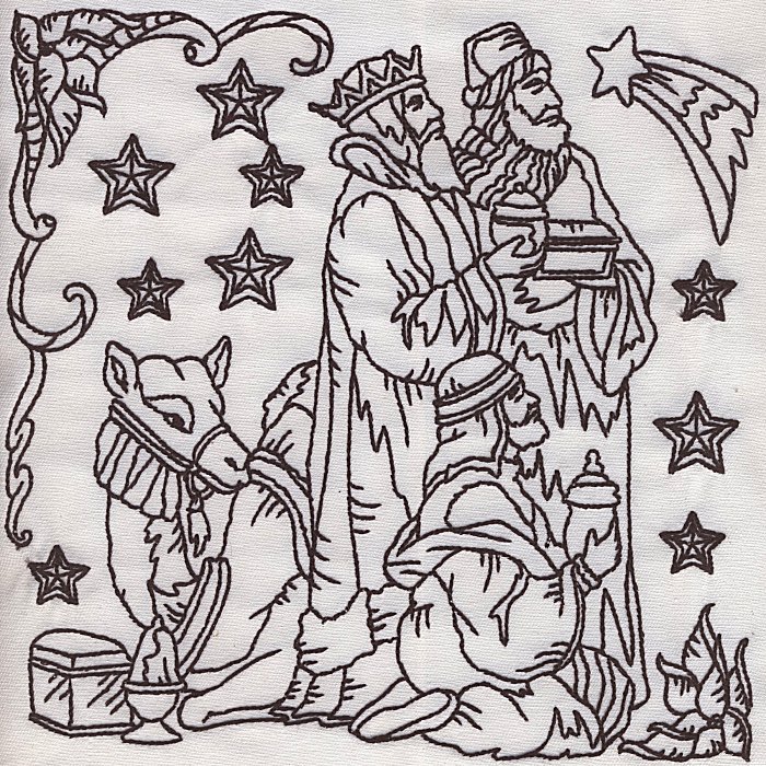 Beautiful Christmas Redwork | OregonPatchWorks