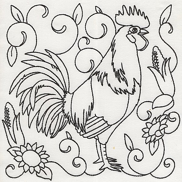 Realistic Rooster Blocks | OregonPatchWorks