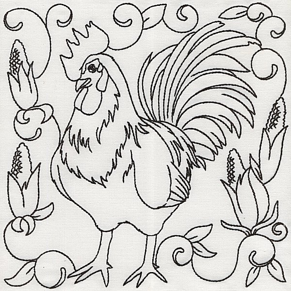 Realistic Rooster Blocks | OregonPatchWorks