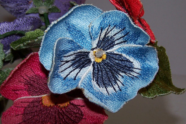 3D Blue Pansy | OregonPatchWorks