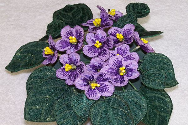 Purple Fabric African Violets