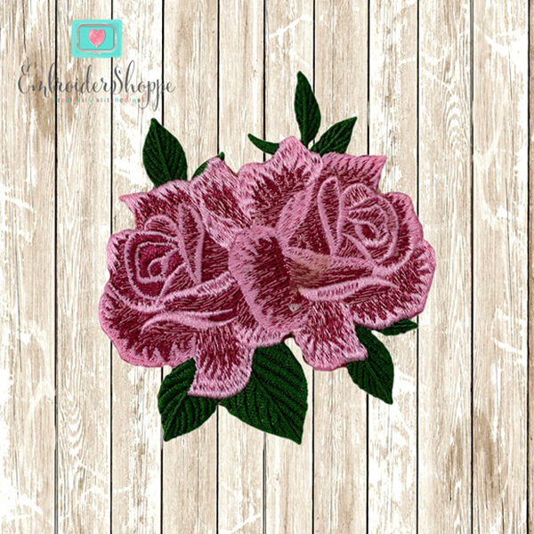 Pink Rose Patches 2 | OregonPatchWorks