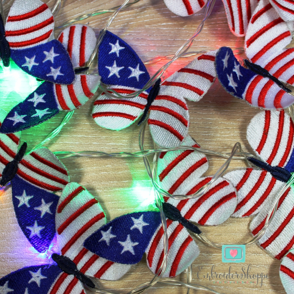 4th of July Butterfly String Light | OregonPatchWorks