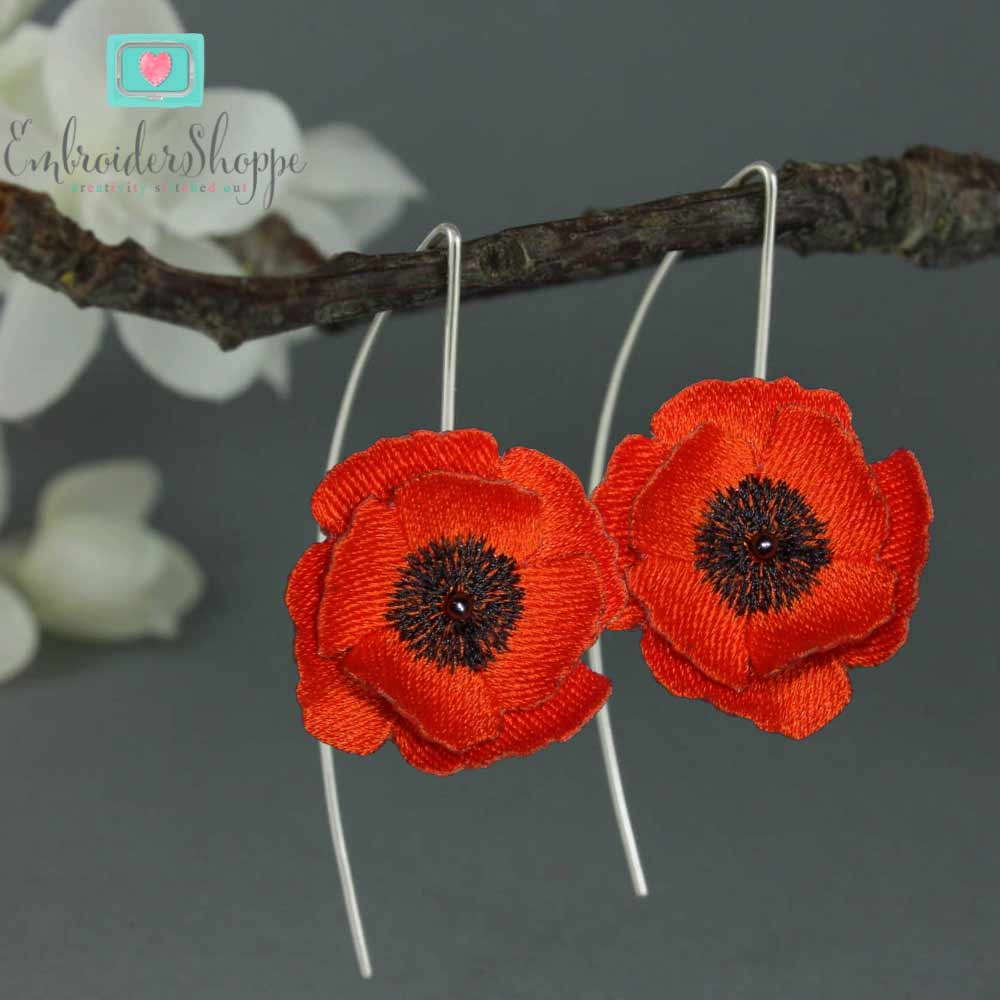 Poppy Earrings And Ring | OregonPatchWorks