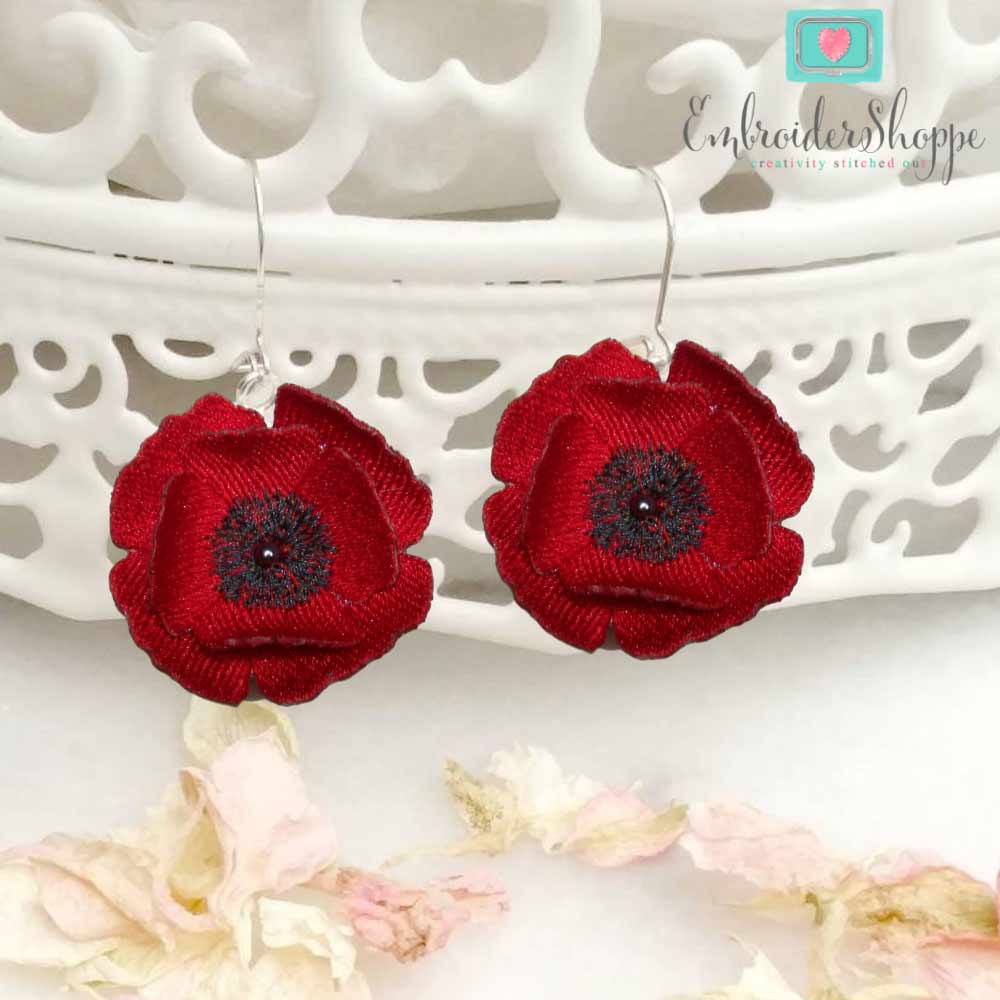 Poppy Earrings And Ring | OregonPatchWorks