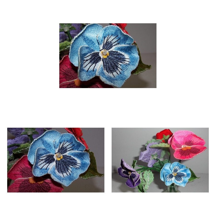 3D Blue Pansy | OregonPatchWorks
