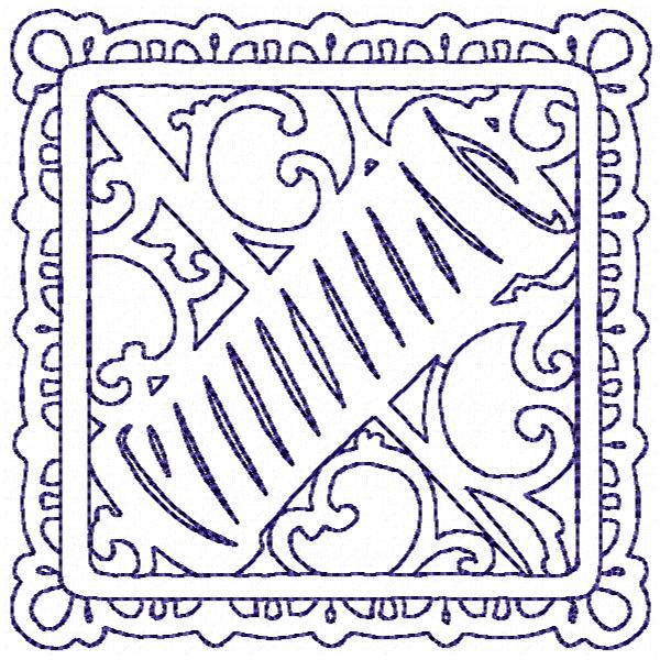 Stencil Sewing Squares