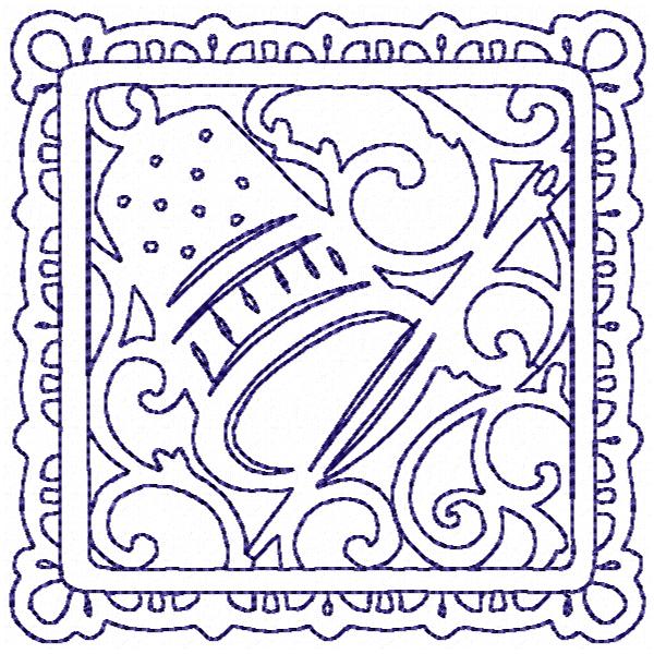Stencil Sewing Squares