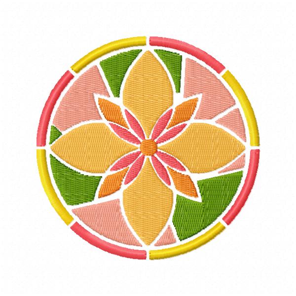 Circled Glass Flowers | OregonPatchWorks