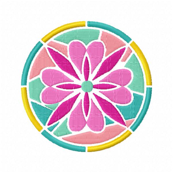 Circled Glass Flowers | OregonPatchWorks