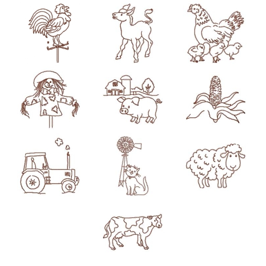 Farm Line Art | OregonPatchWorks