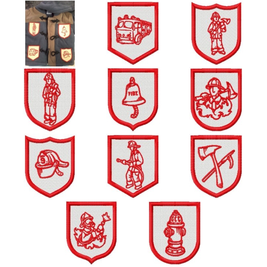 Free Standing Fire Fighter Badges | OregonPatchWorks