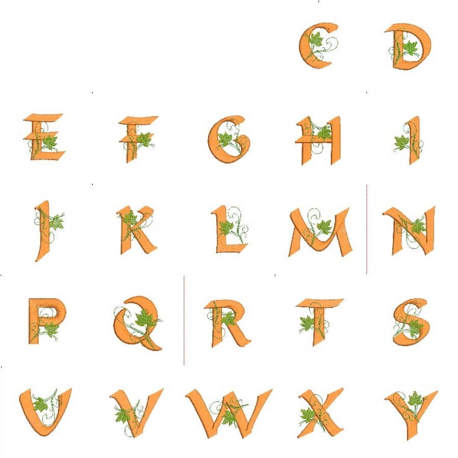 VINE ALPHABET | OregonPatchWorks