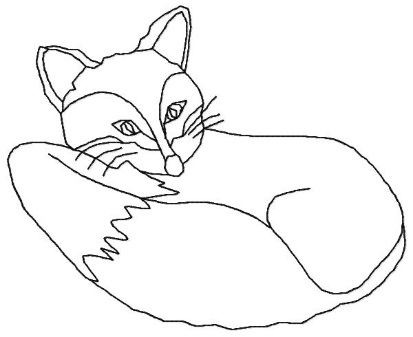 The Little Red Fox BW | OregonPatchWorks