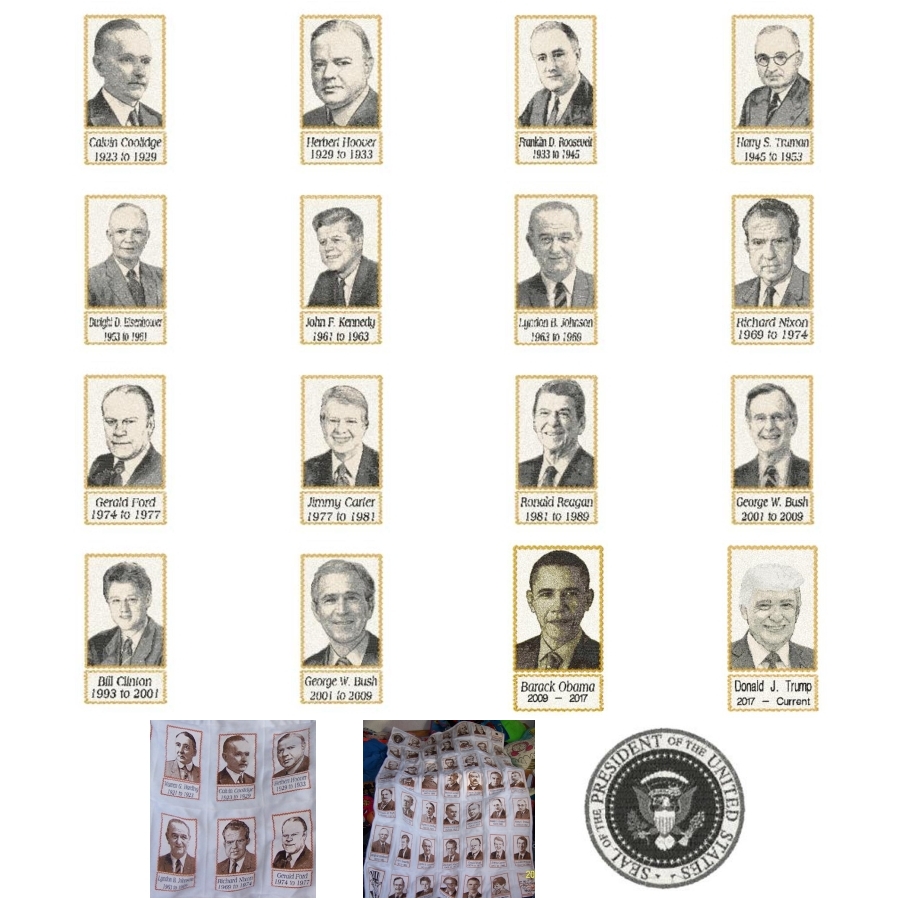 USA Presidents 1923 6x10 | OregonPatchWorks