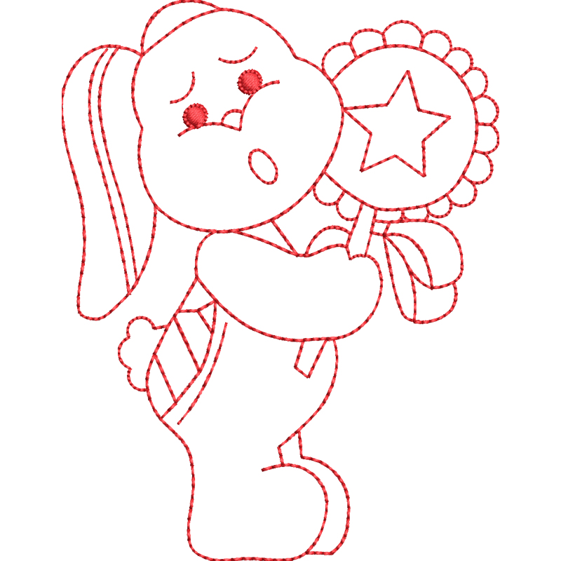 Baby Bunny Redwork | OregonPatchWorks