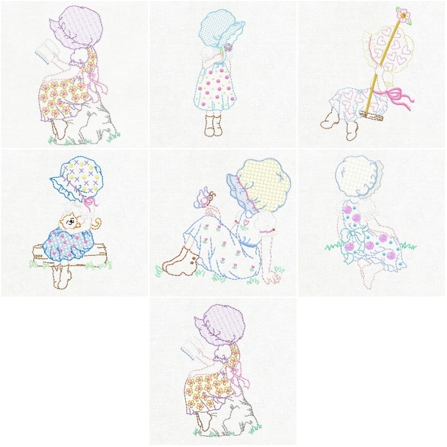 Sweet Sunbonnets Set 2 | OregonPatchWorks