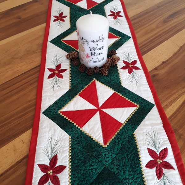 Peppermint Candy 2 Quilted Table Runner | OregonPatchWorks