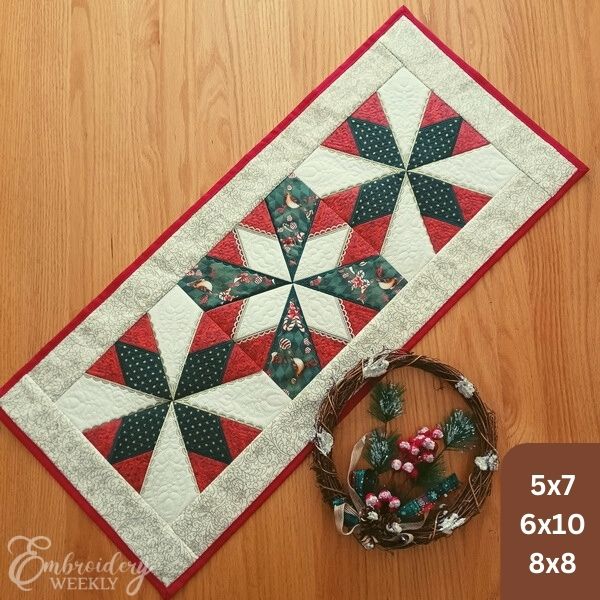 Quilted Christmas Star Table Runner | OregonPatchWorks
