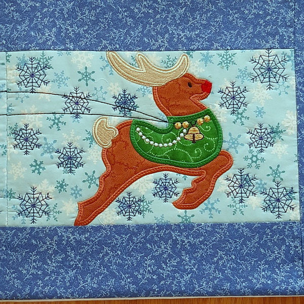 Santa and Reindeer Table Runner | OregonPatchWorks