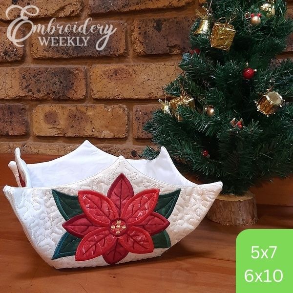 Poinsettia Fabric Bowls | OregonPatchWorks