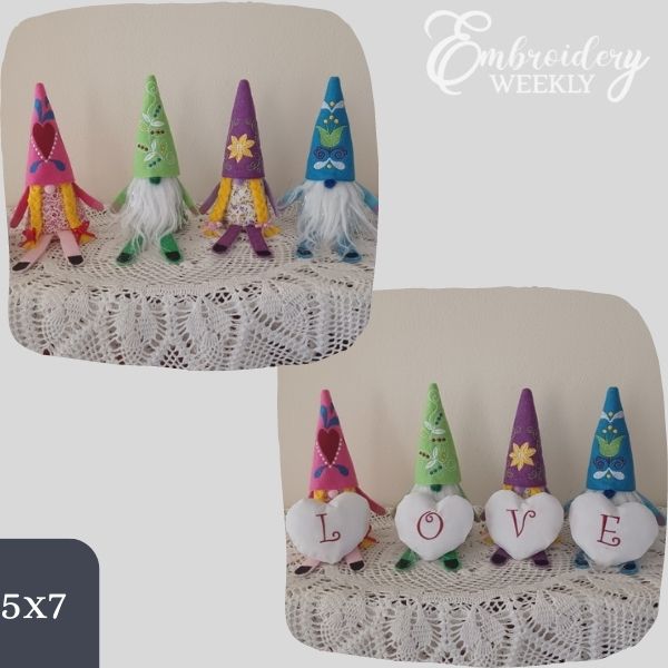 Happy Gnomes and Heart Alpha Cushions | OregonPatchWorks