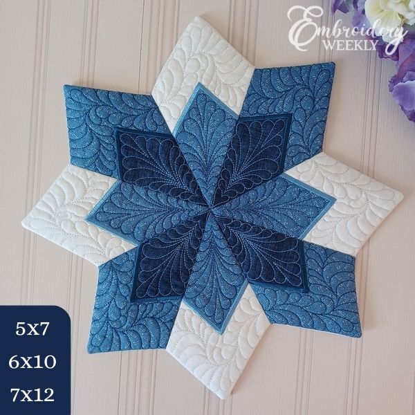 Star Burst Quilted Table topper