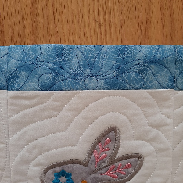 Applique Bunny and Flower Table Topper | OregonPatchWorks