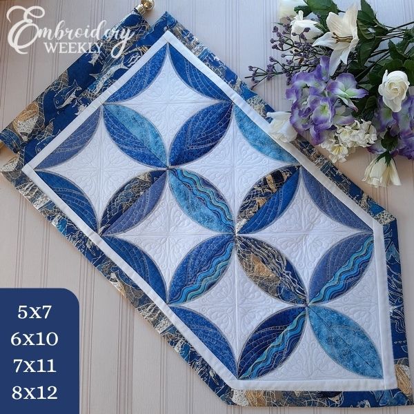 Quilted Cathedral Window Hanger | OregonPatchWorks