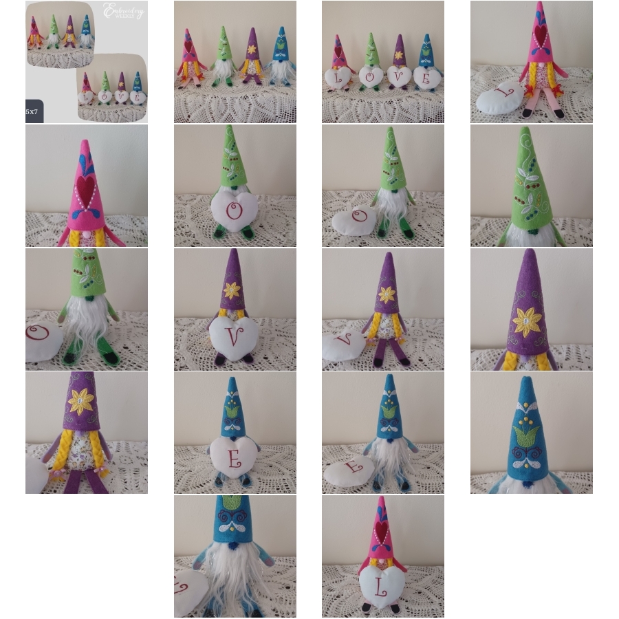 Happy Gnomes and Heart Alpha Cushions | OregonPatchWorks