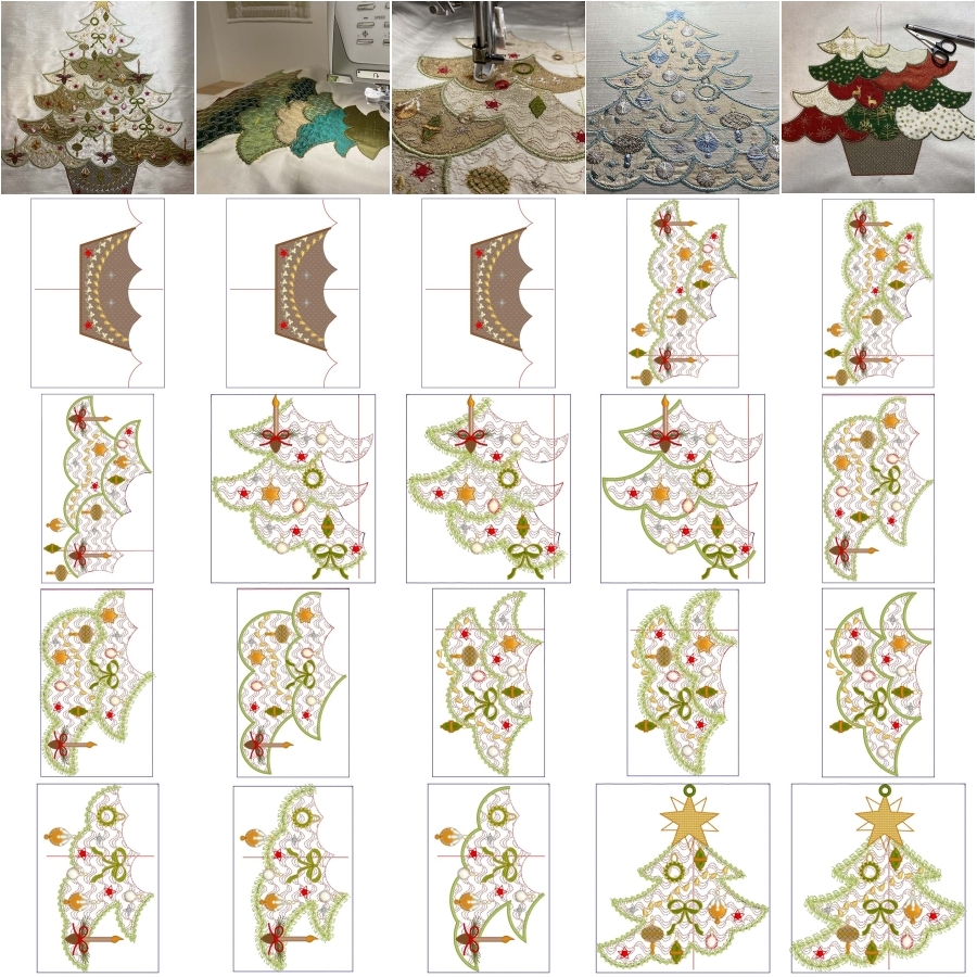 Romantic Crazy Quilted Christmas Tree | OregonPatchWorks