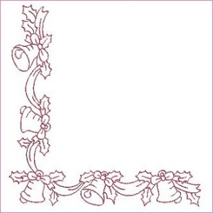 Redwork Christmas Fireplace | OregonPatchWorks