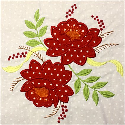 Applique Vintage Roses Set 2 | OregonPatchWorks