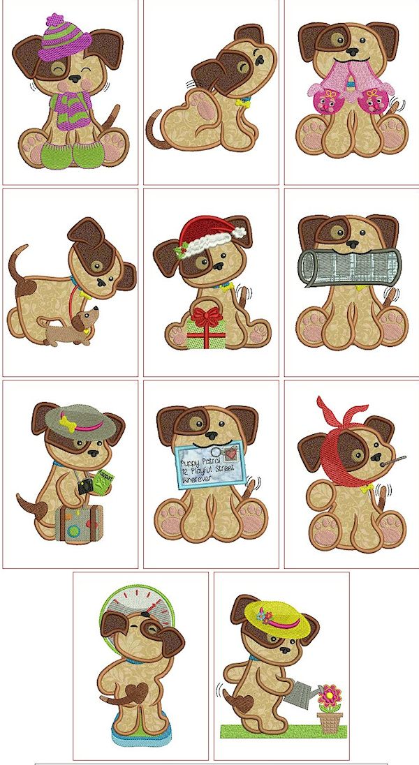 Puppy Patrol Applique Combo Set | OregonPatchWorks