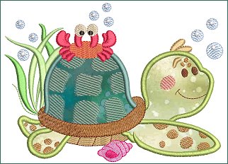 Cuddlesome Sea Turtles | OregonPatchWorks