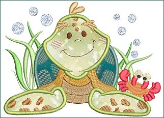 Cuddlesome Sea Turtles | OregonPatchWorks