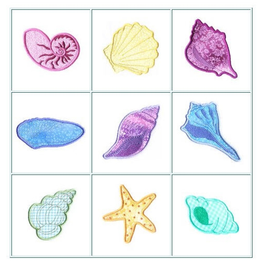 SEA SHELLS APPLIQUE by Liese | OregonPatchWorks