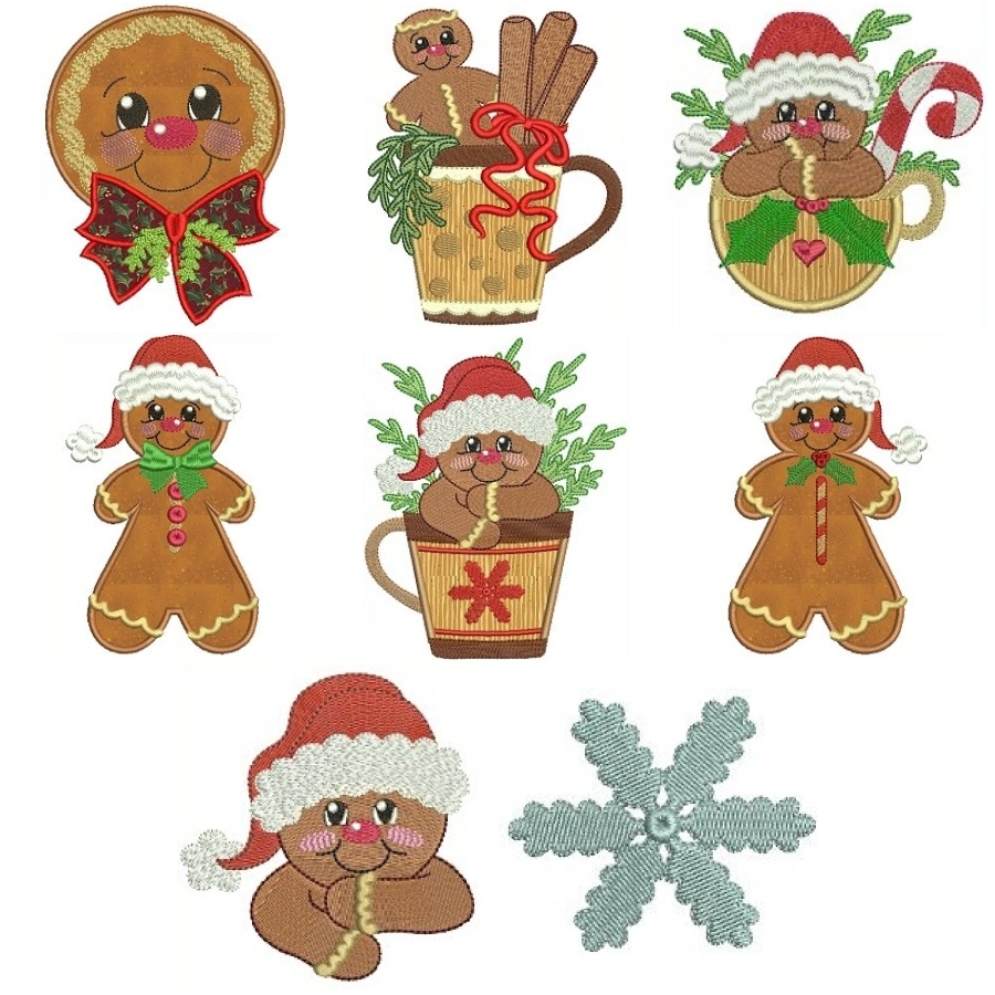 Gingerbread Fun Set 2 - Christmas | OregonPatchWorks