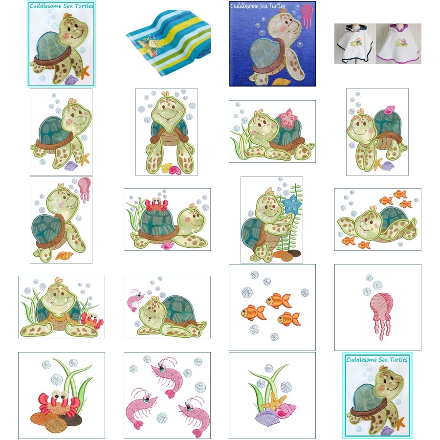 Cuddlesome Sea Turtles | OregonPatchWorks