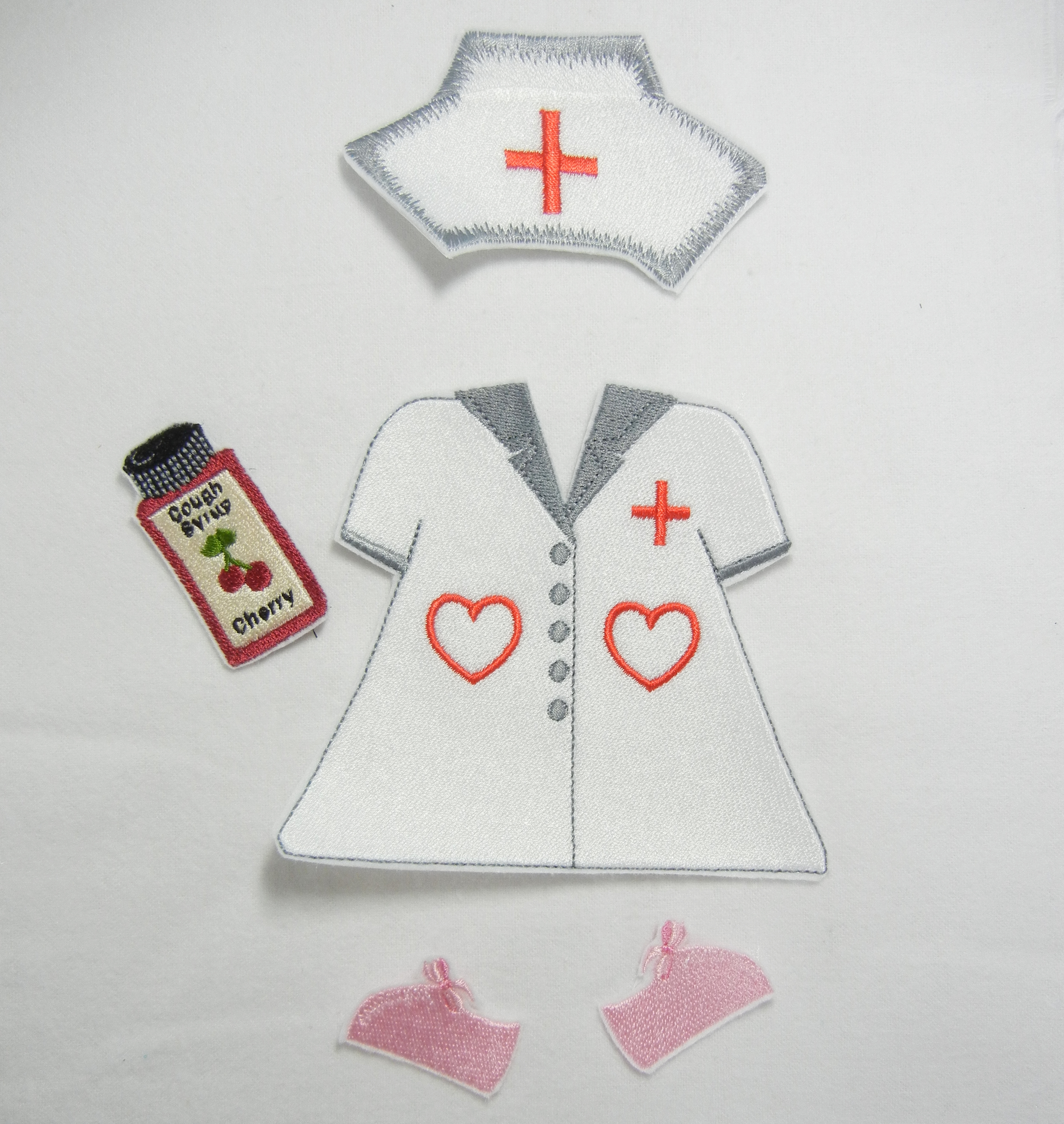Nurse set for Paper doll Standing Babies