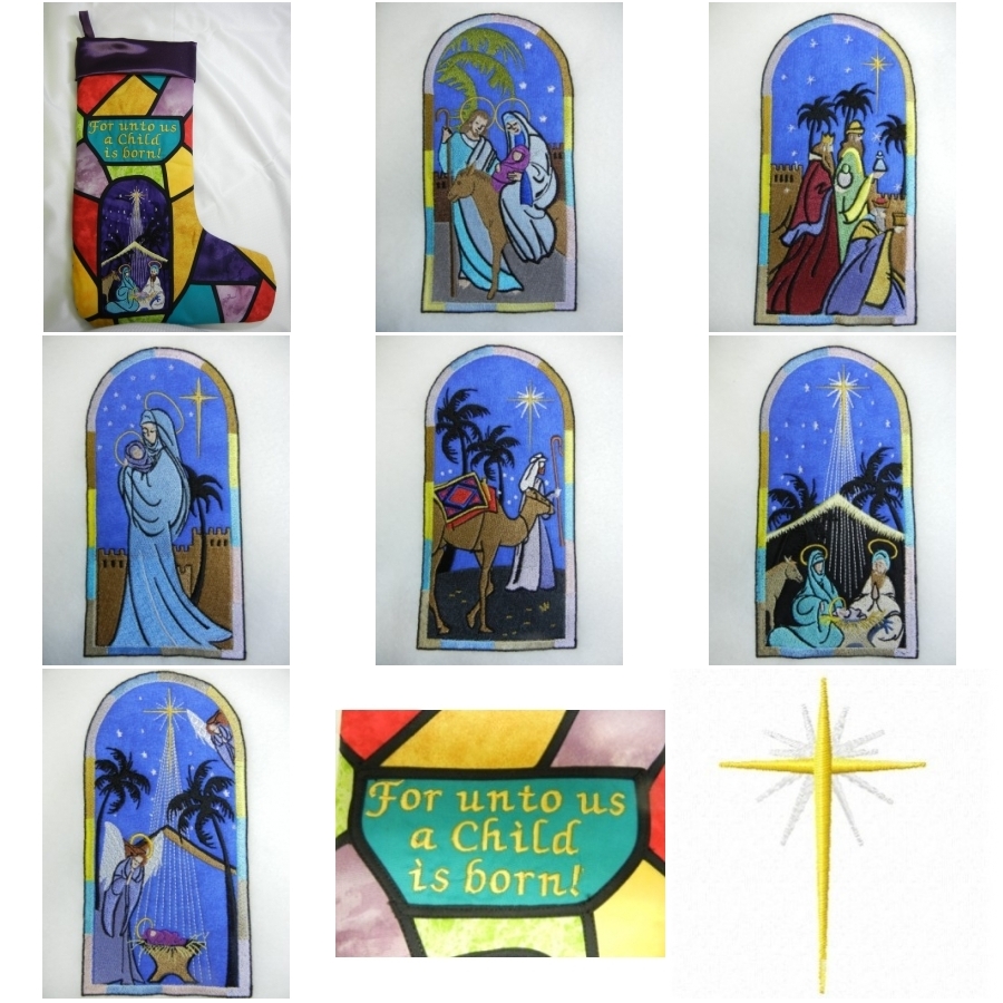 Stained Glass Christmas Stocking | OregonPatchWorks