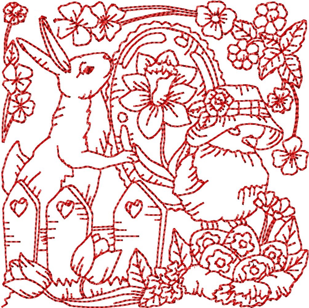Charming Redwork: Easter Designs | OregonPatchWorks