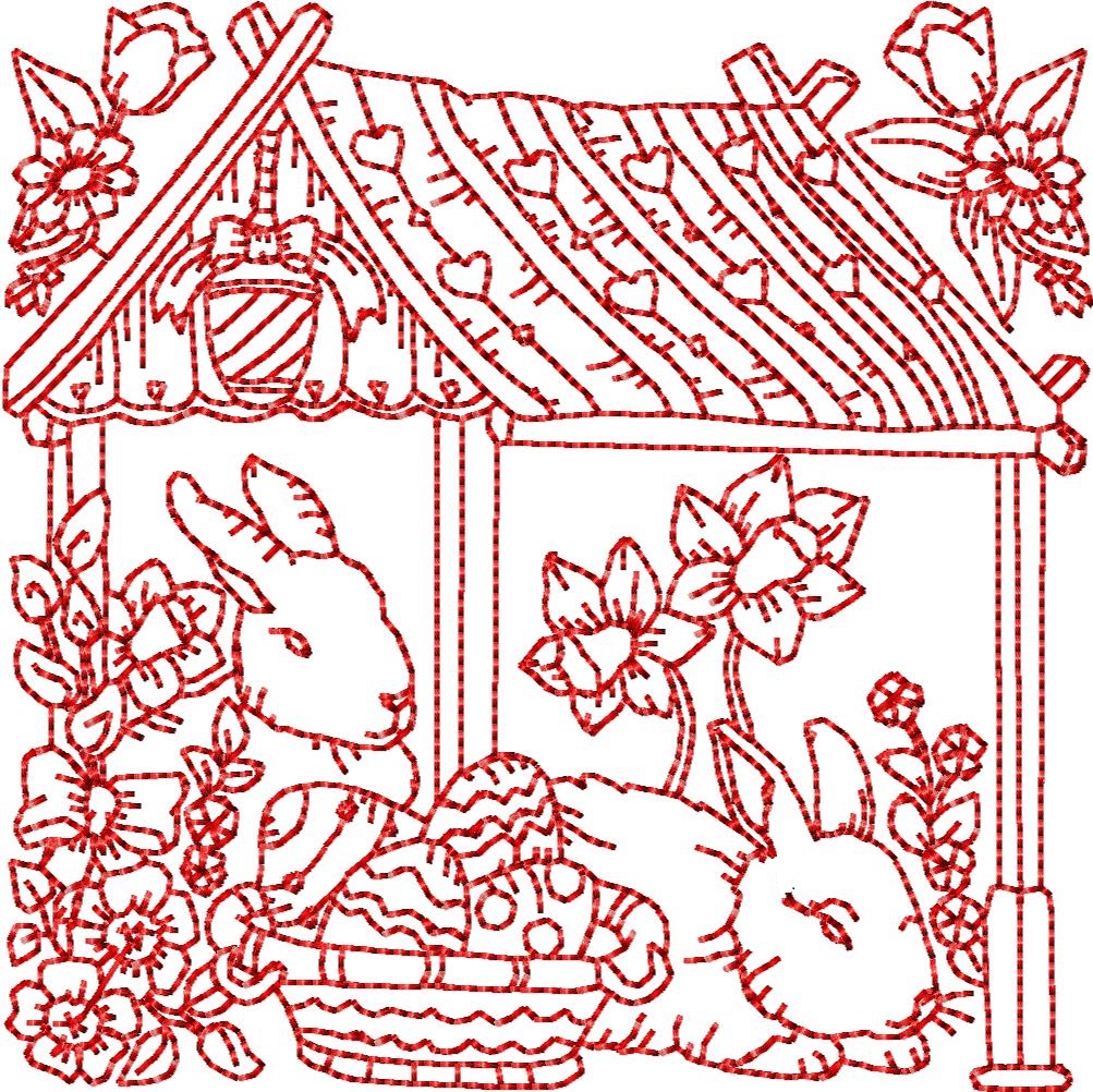 Charming Redwork: Easter Designs | OregonPatchWorks