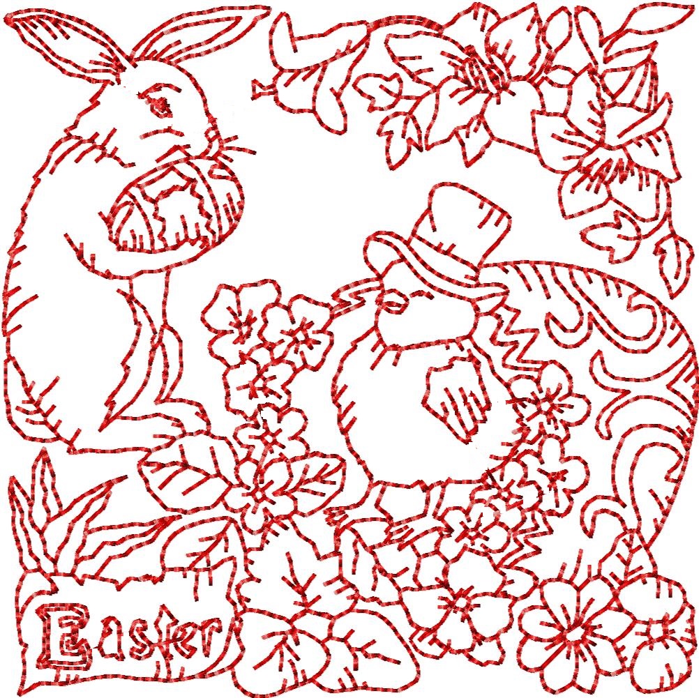Charming Redwork: Easter Designs | OregonPatchWorks