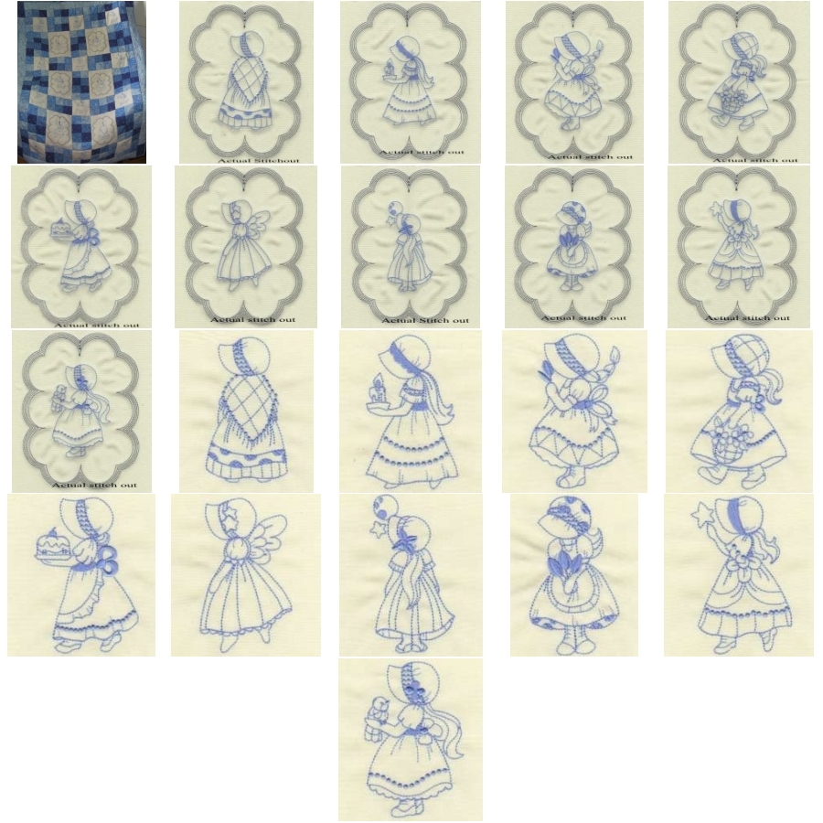 Bluework Sunbonnets | OregonPatchWorks